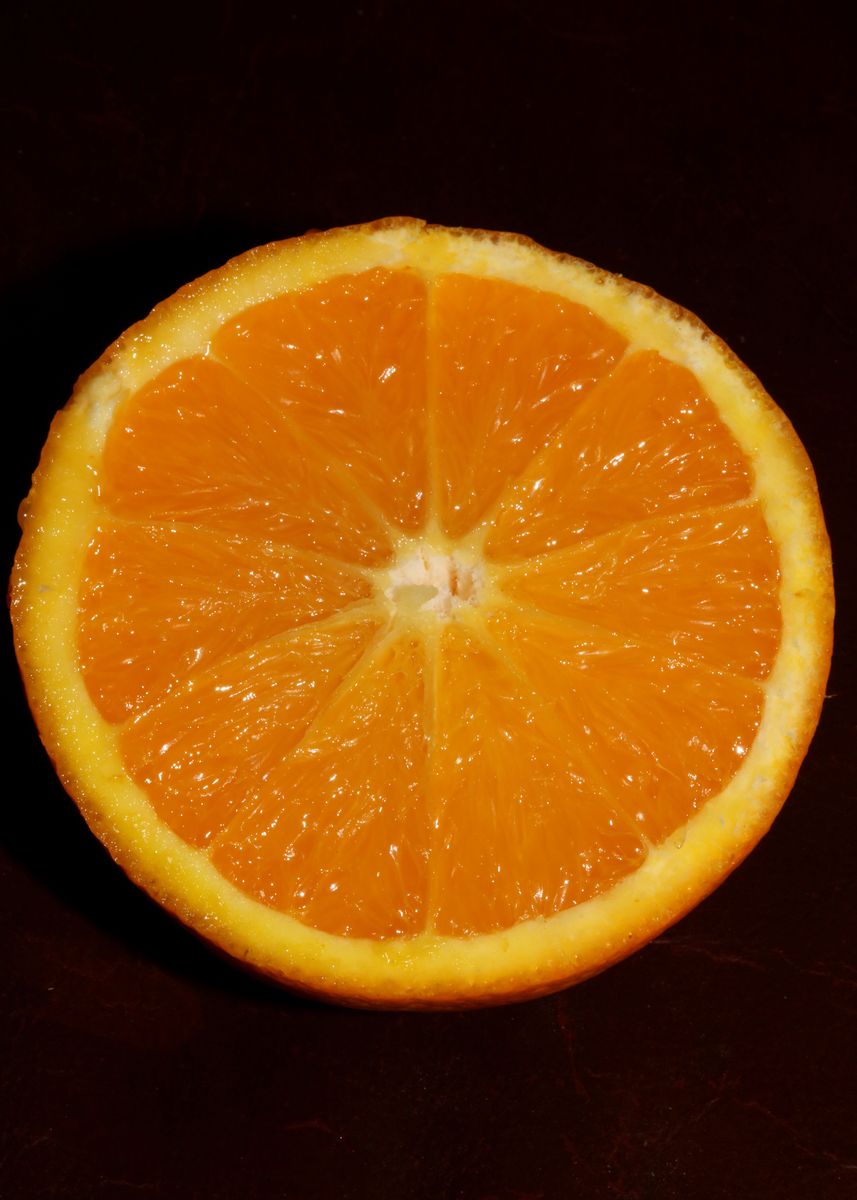 'Cutted orange macro prints' Poster, picture, metal print, paint by ...