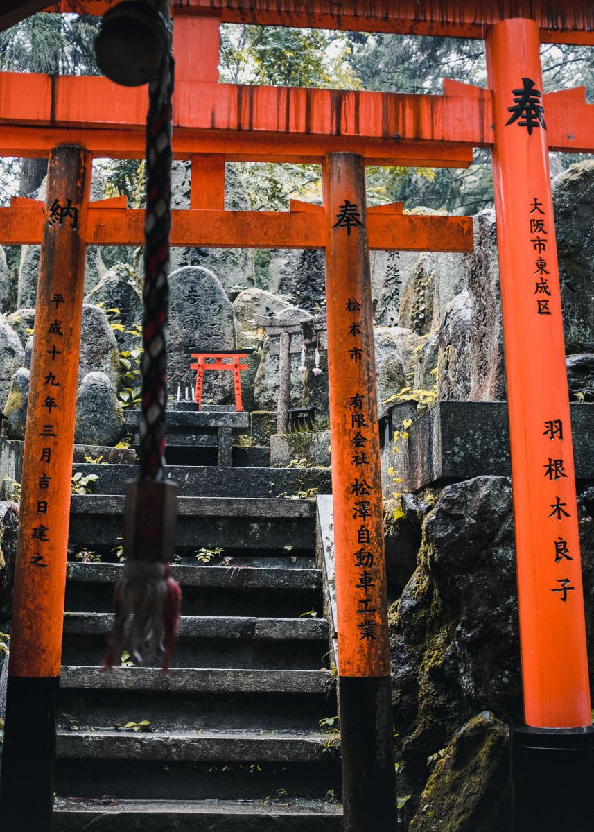 'Fushimi Inari' Poster, picture, metal print, paint by Brianmbm | Displate