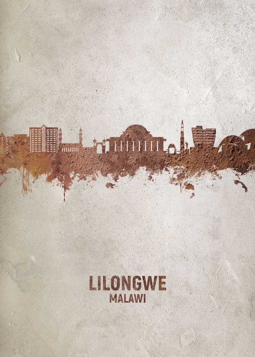 'Lilongwe Skyline Malawi' Poster by Michael Tompsett | Displate