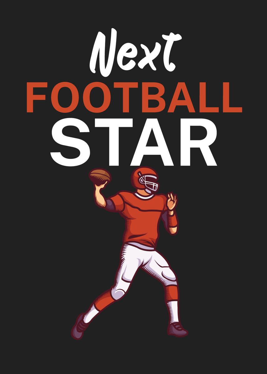 'Football Star' Poster, picture, metal print, paint by maxdesign | Displate
