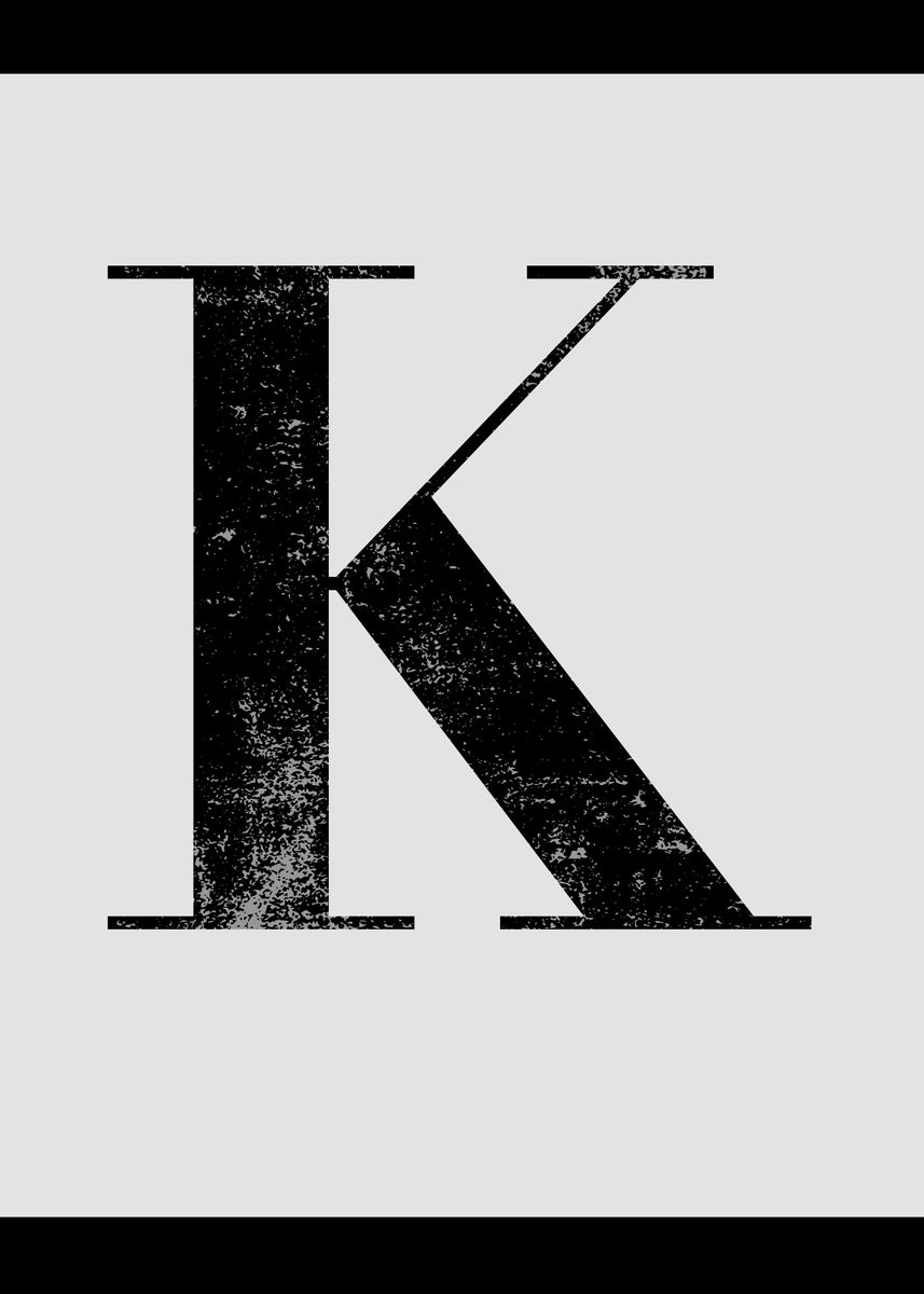 'Letter K' Poster, picture, metal print, paint by adamartist | Displate