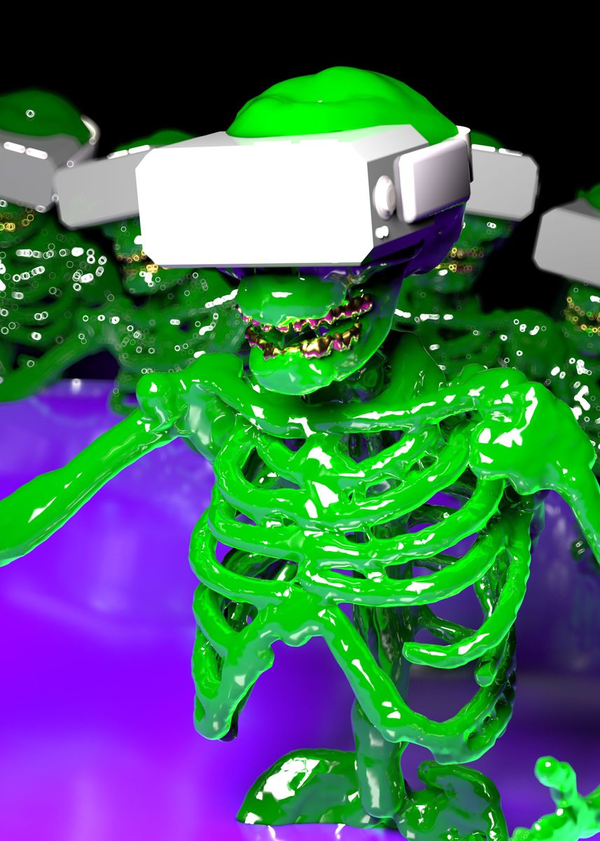 'slime skeleton' Poster by OccultFX | Displate