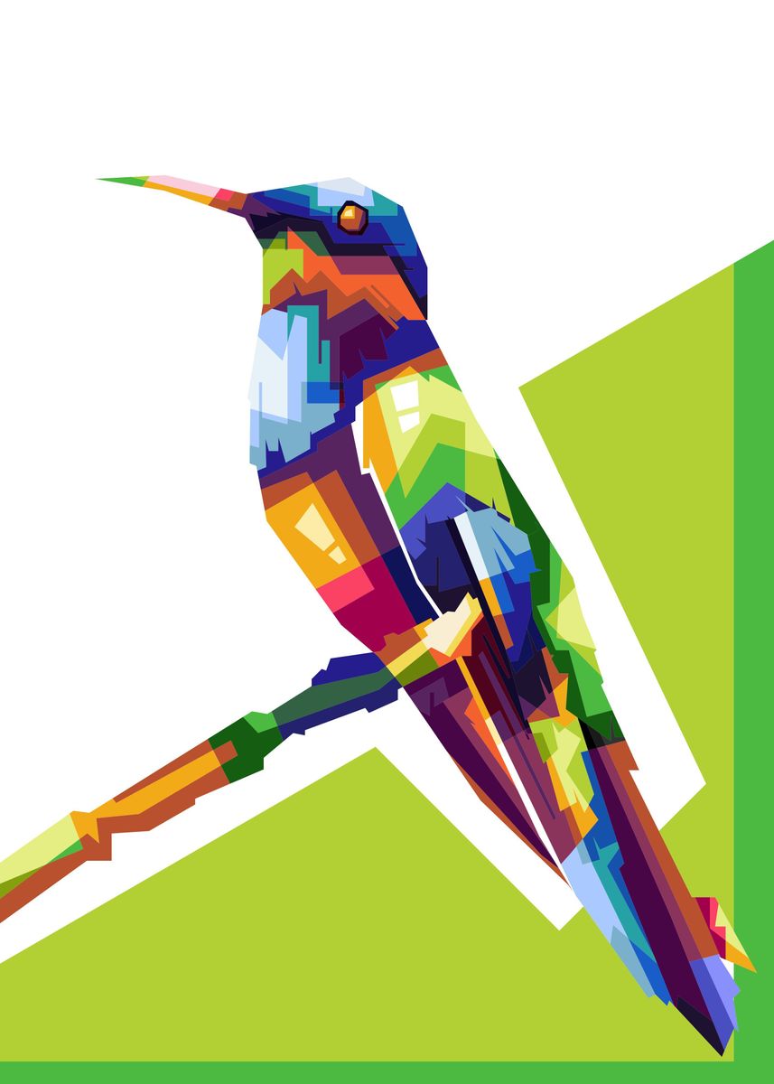 'awesome bird in pop art' Poster by Rizky Dwi | Displate