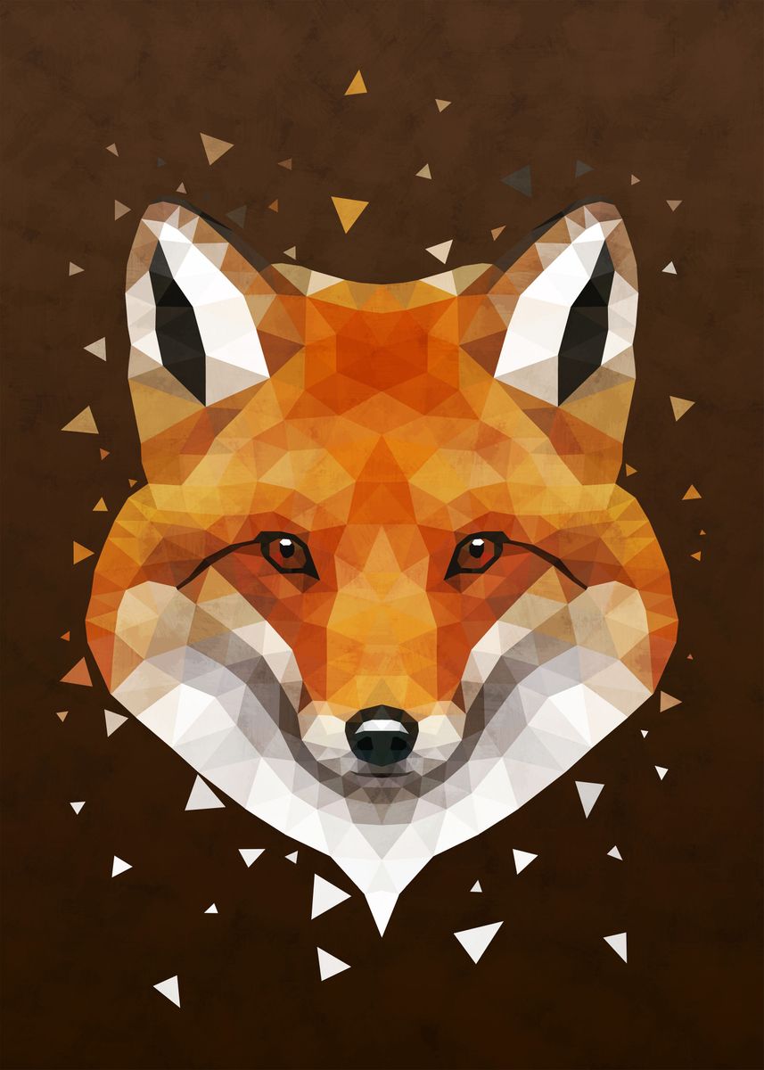 'Fox' Poster, picture, metal print, paint by Kunyah | Displate