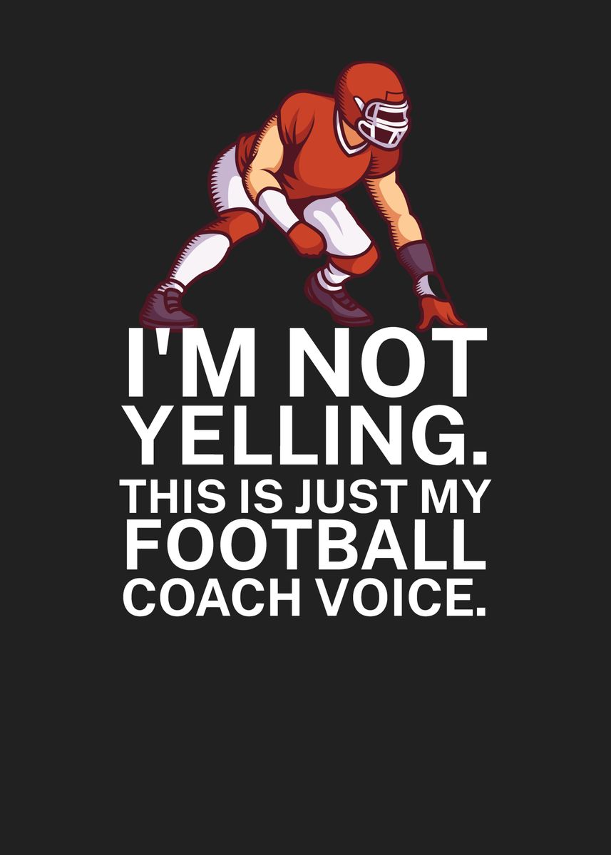 'American Football Coach' Poster, picture, metal print, paint by ...