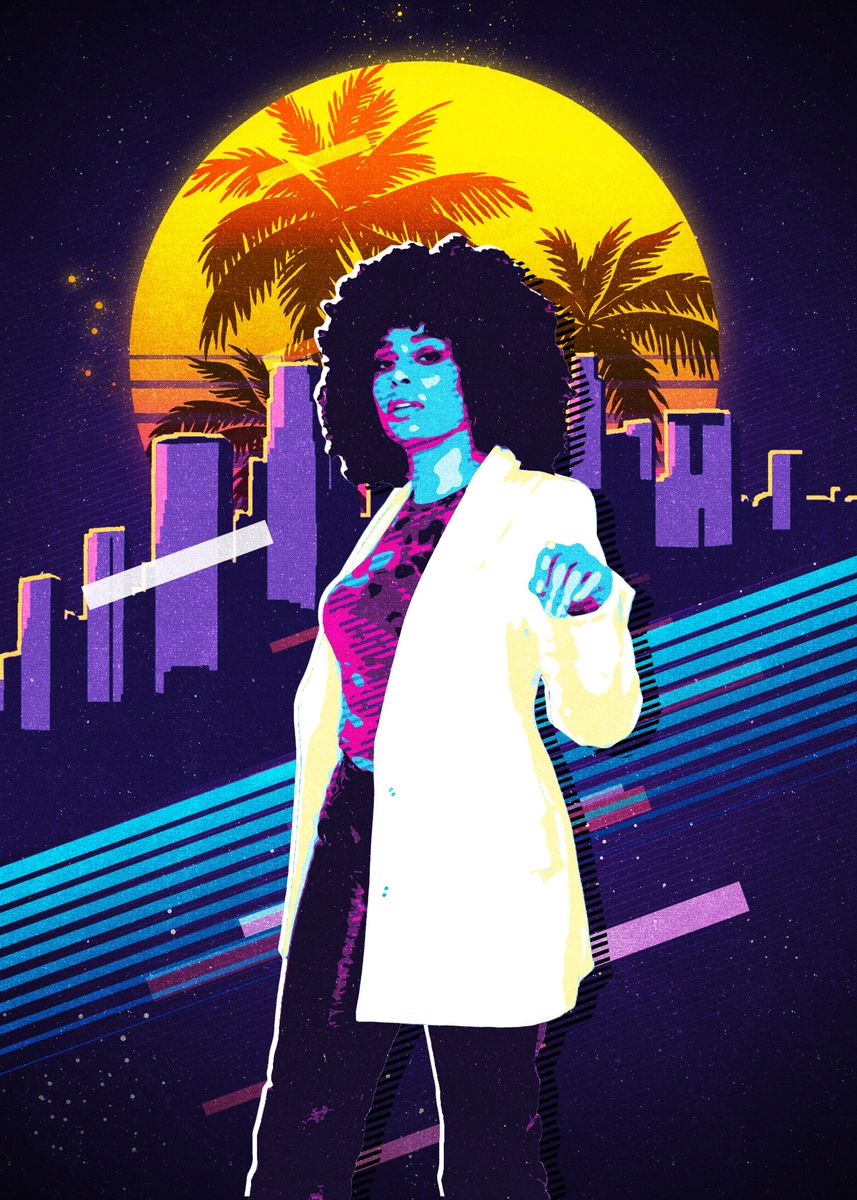 'Celeste retro 80s' Poster, picture, metal print, paint by ...