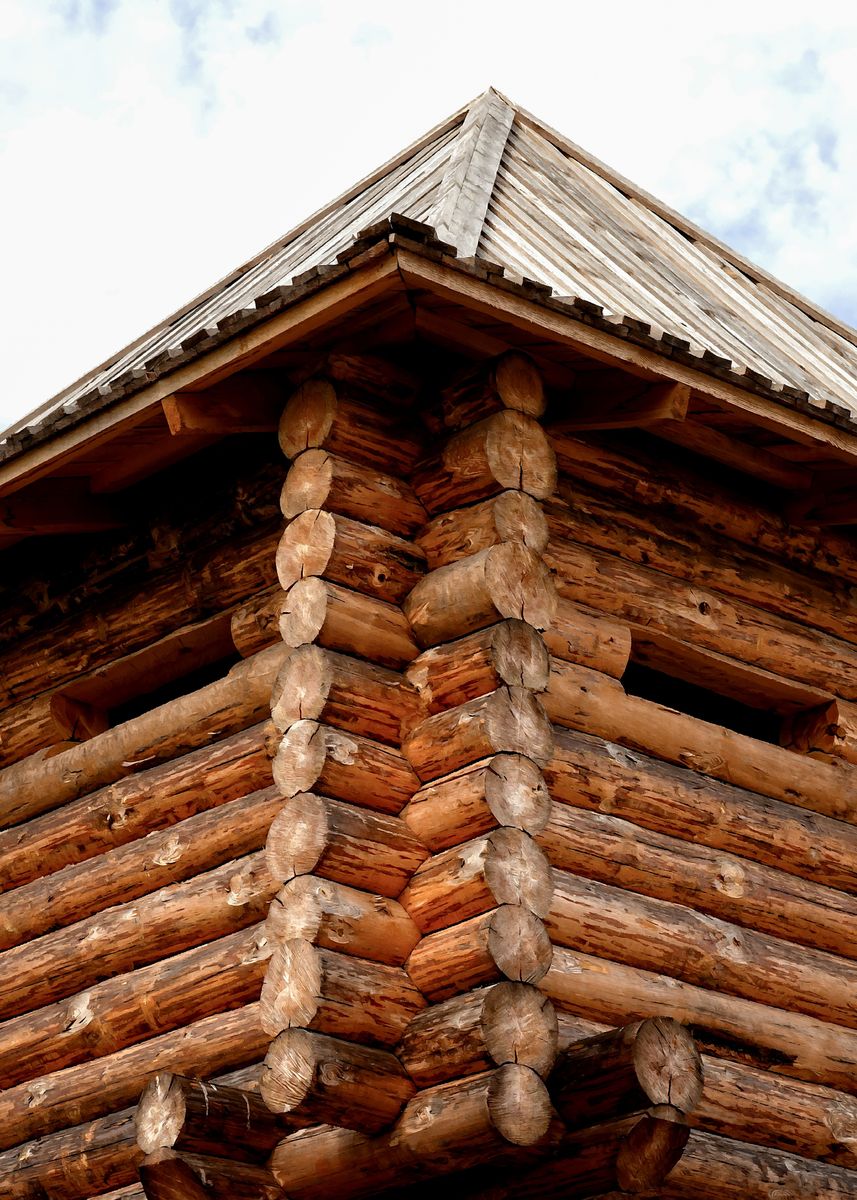 'Medieval Wood Log Fortress' Poster, picture, metal print, paint by Art ...