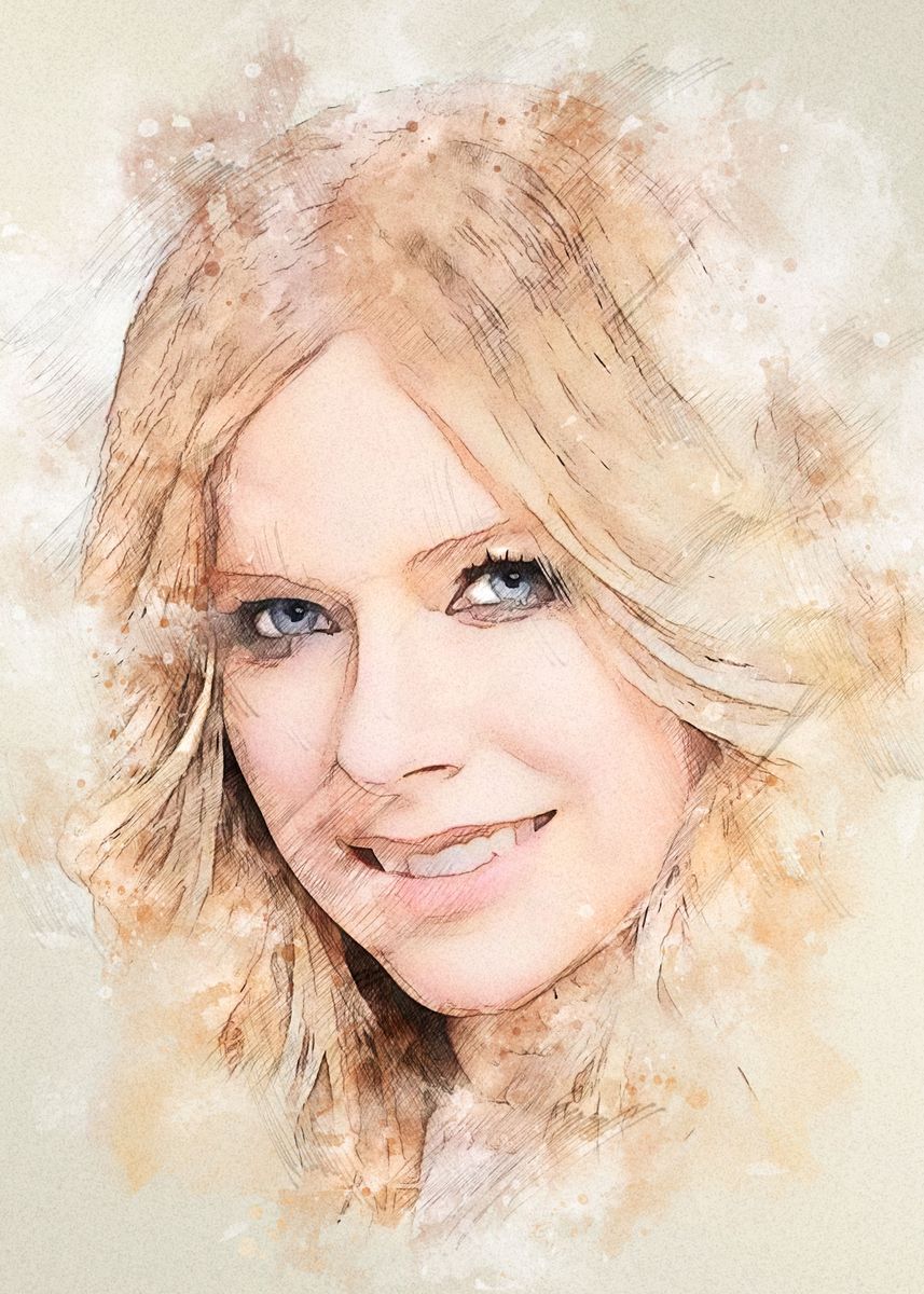 'Avril Lavigne Sketch Art' Poster, picture, metal print, paint by ...