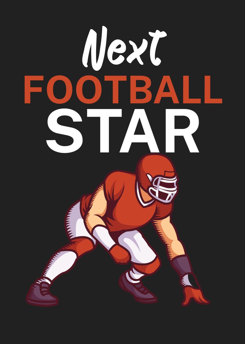 'Football Star' Poster, picture, metal print, paint by maxdesign | Displate