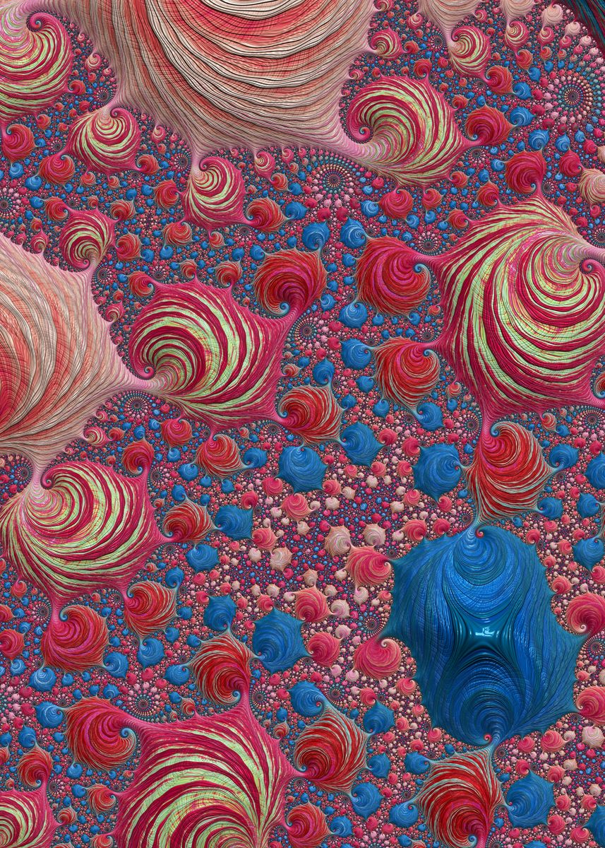 'Groovy Boho Fractal' Poster, picture, metal print, paint by Kaleiope ...