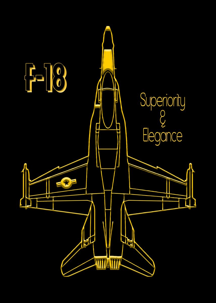 'F18 Superiority Elegance' Poster, picture, metal print, paint by Art ...