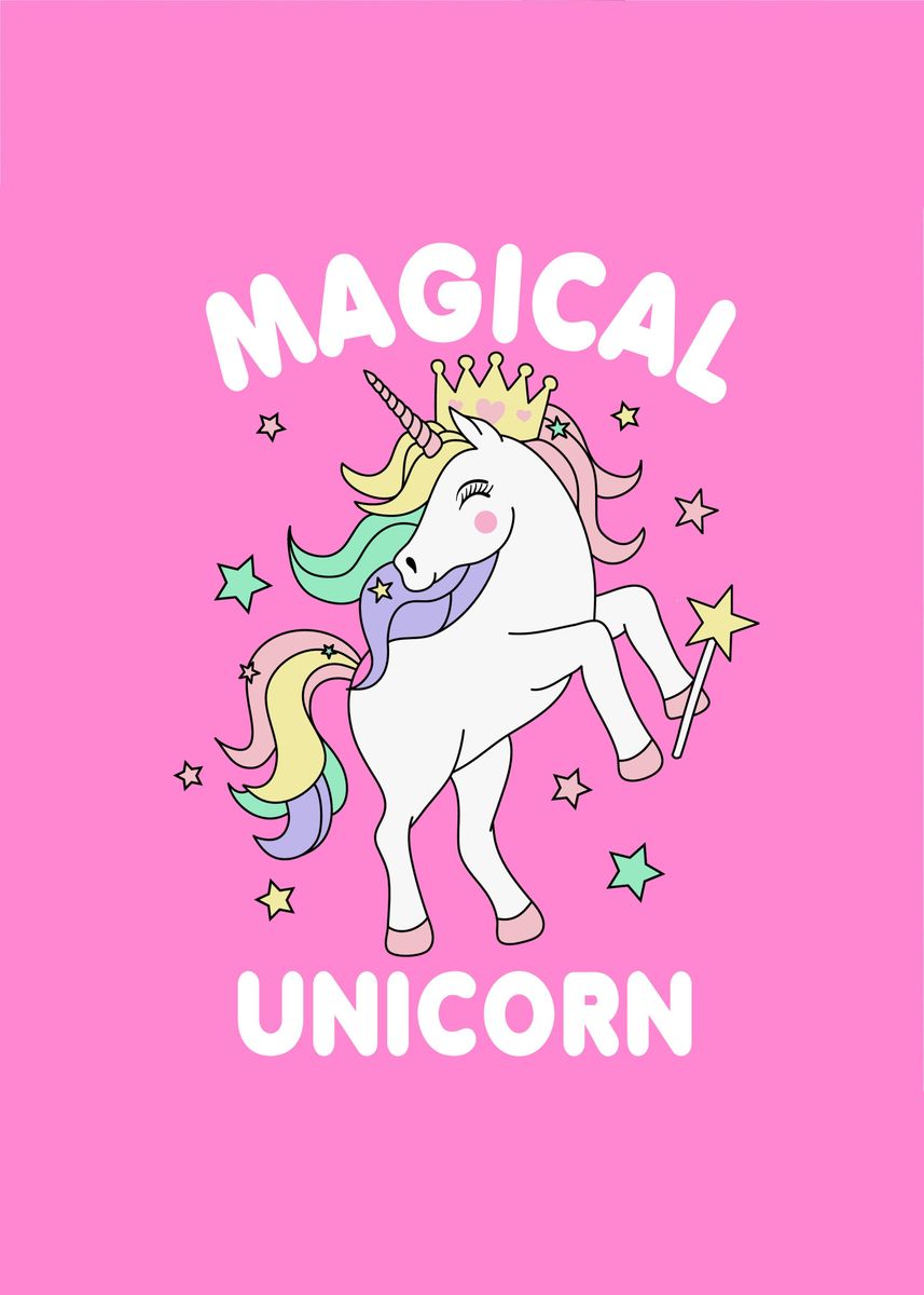 'Magical Unicorn Horse' Poster, picture, metal print, paint by Max Ronn ...