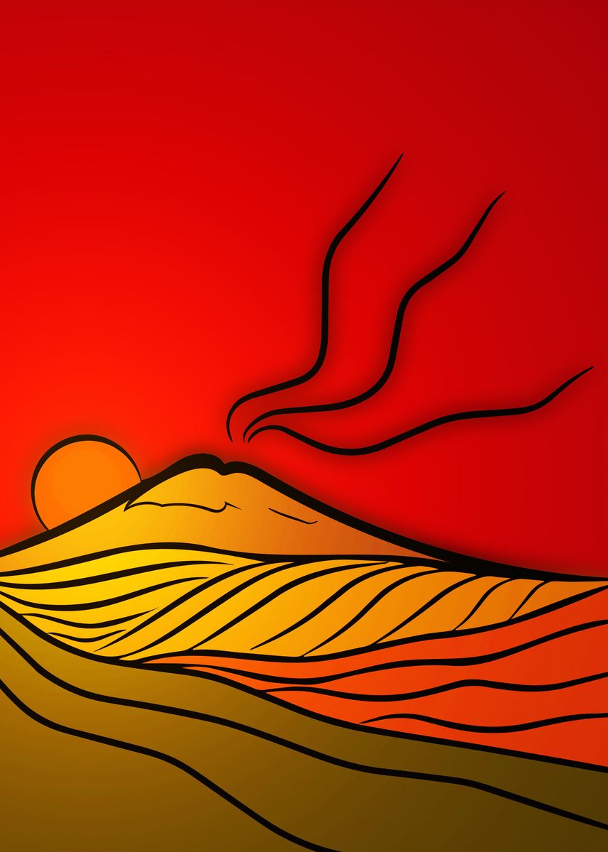 'Etna' Poster, picture, metal print, paint by Monasta | Displate