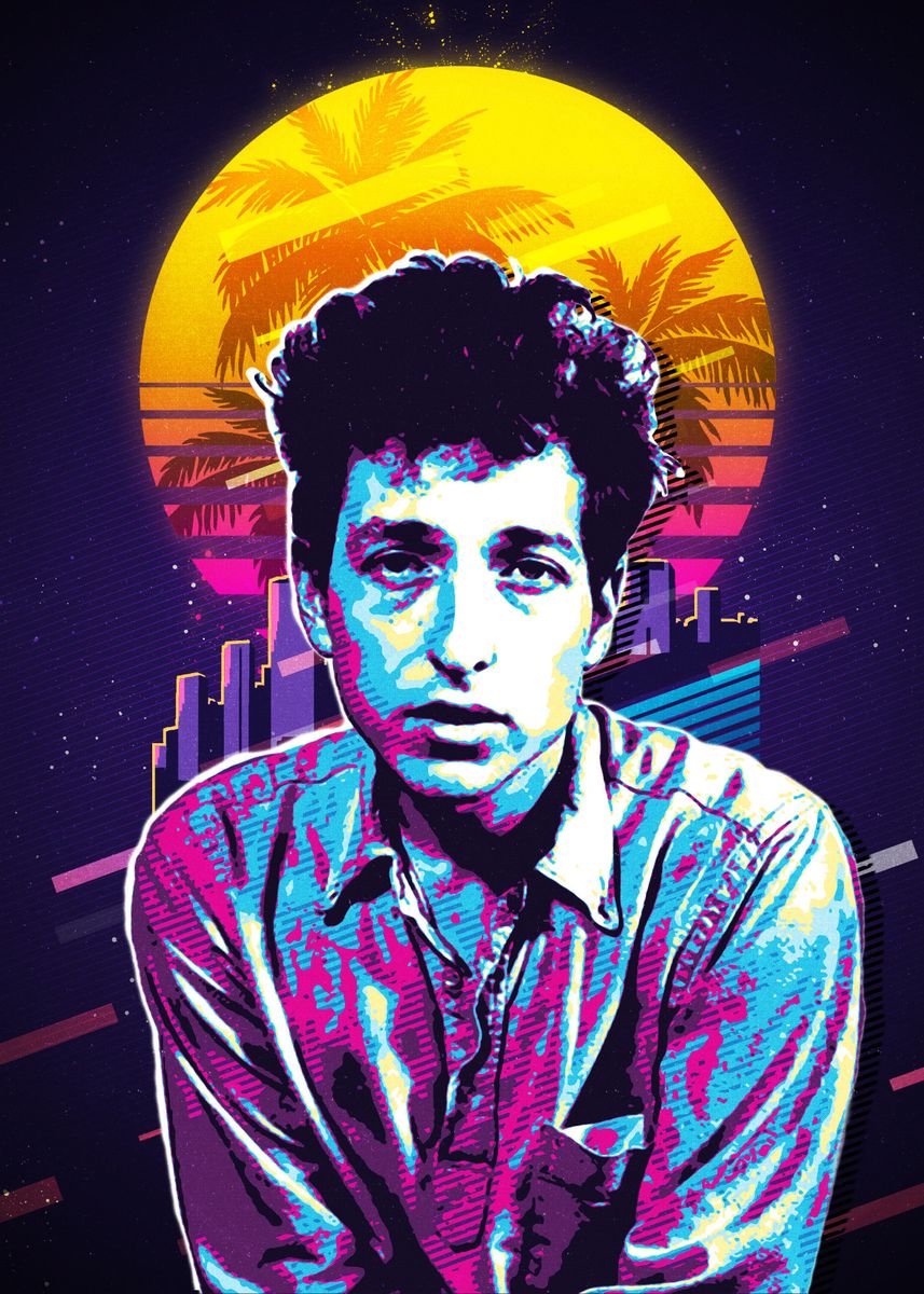 'Bob Dylan 80s 2' Poster by DK Artwork | Displate