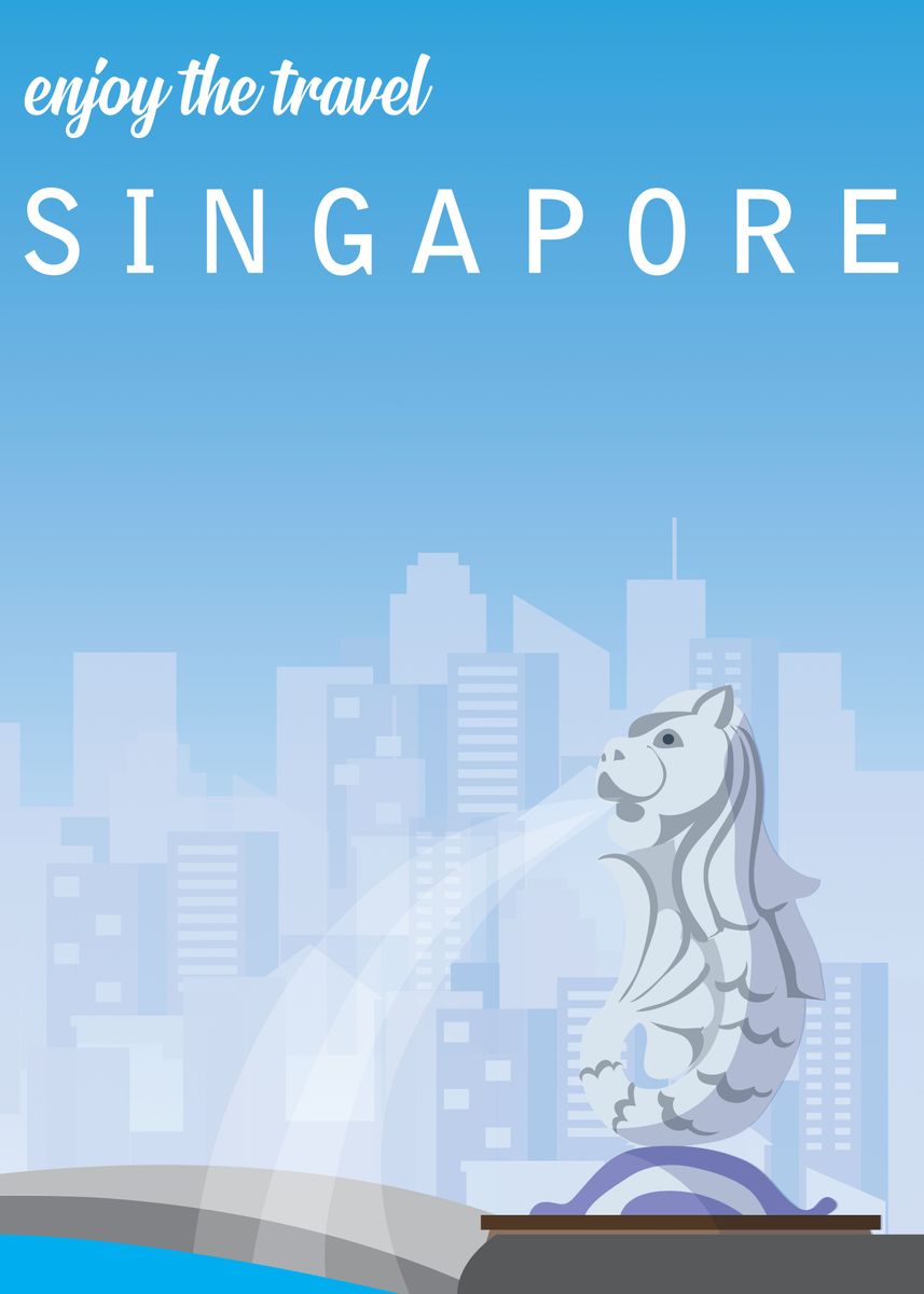 'Merlion Park Statue' Poster by Desya Suastu | Displate