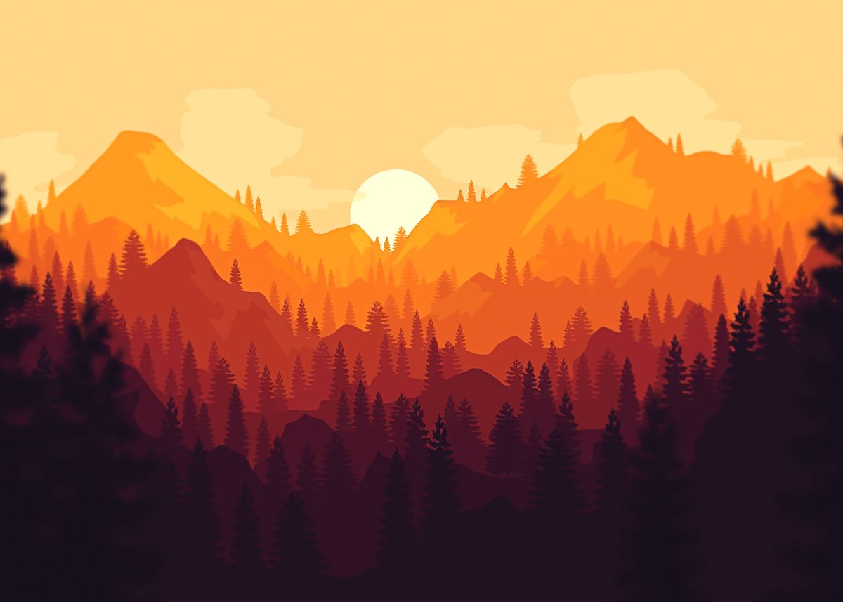 'Firewatch' Poster by Kunyah | Displate