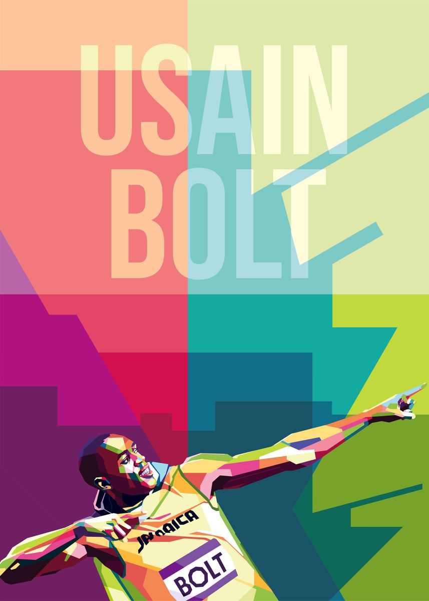 'Usain Bolt' Poster, picture, metal print, paint by Creative Shop ...