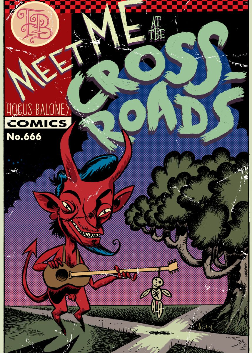 'Meet me at the Crossroads' Poster, picture, metal print, paint by Mark ...