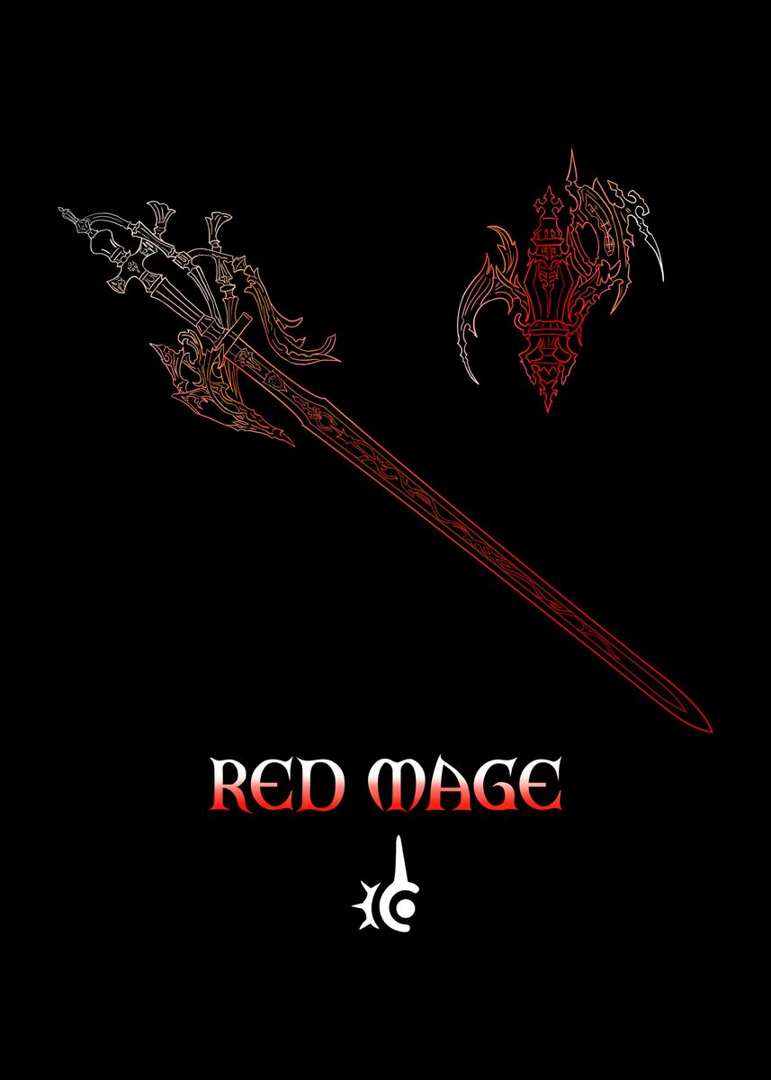 'Red mage FF14' Poster, picture, metal print, paint by JDGraphics ...