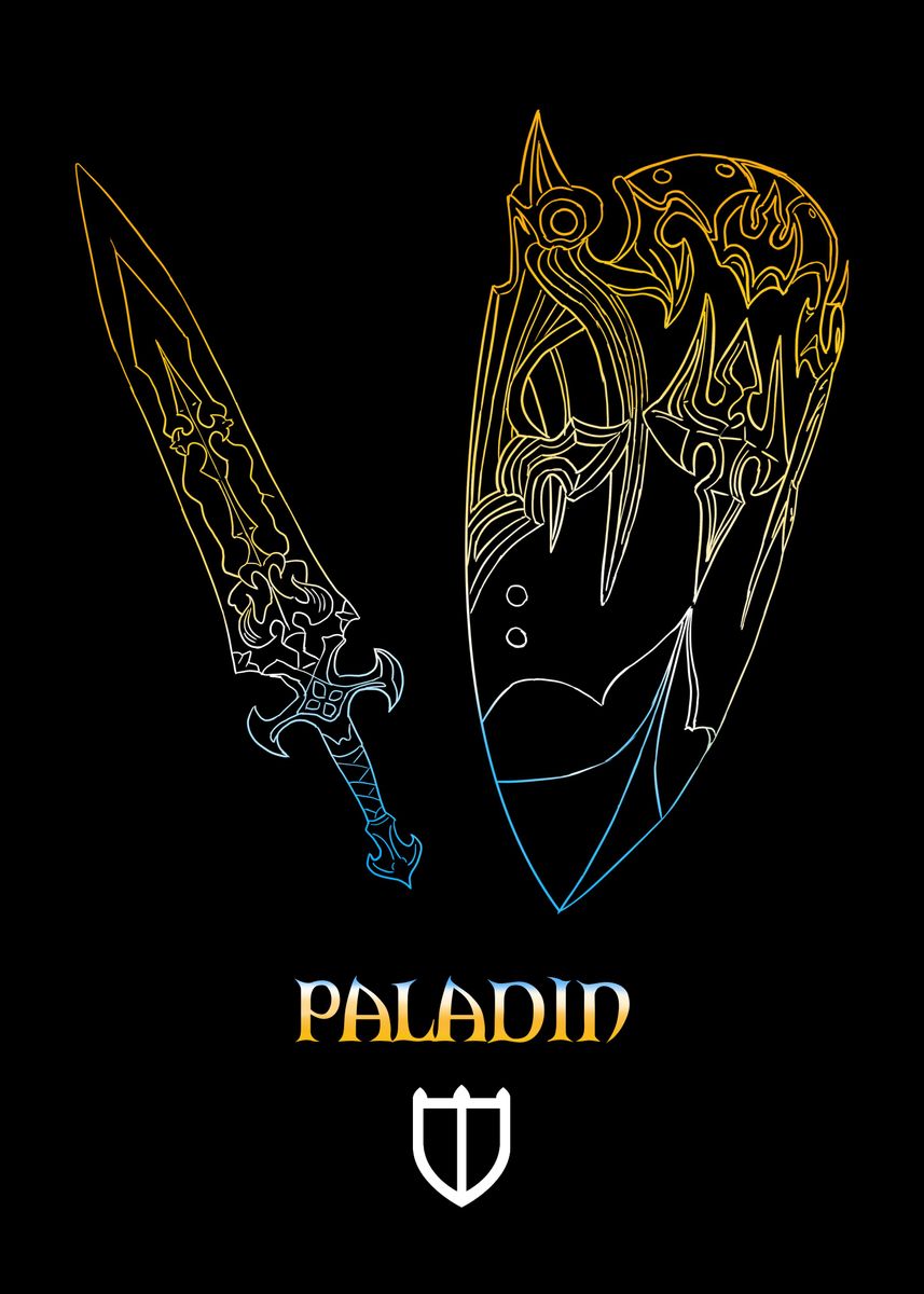 'Paladin FF14' Poster, picture, metal print, paint by JDGraphics | Displate