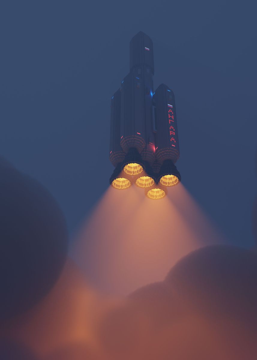 'Russian Angara Rocket' Poster by Thanh Nguyen | Displate