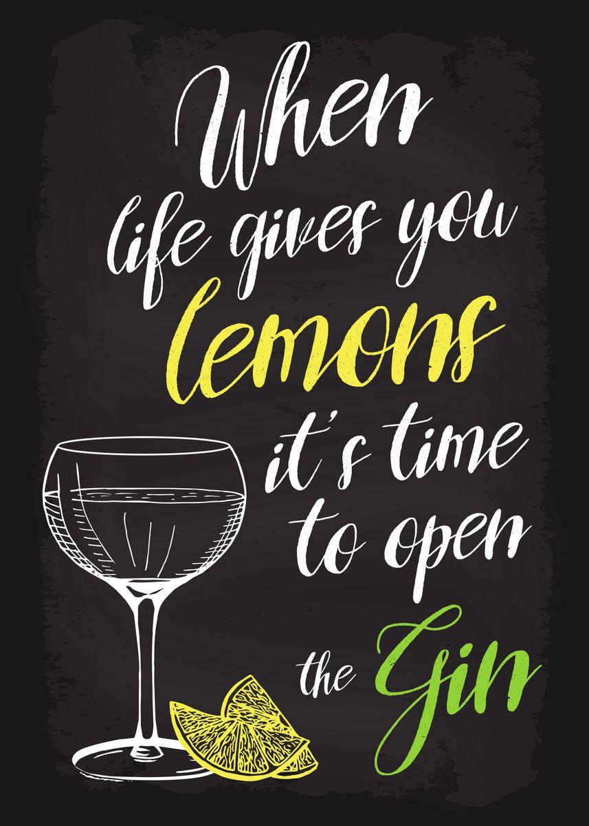 'When life gives you lemons' Poster, picture, metal print, paint by ...