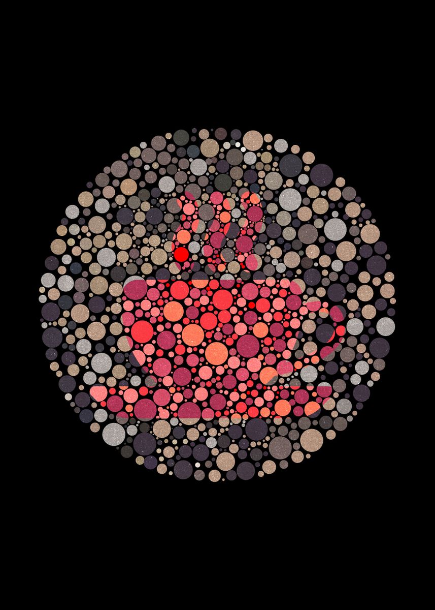 'COFFEE COLOR BLIND TEST' Poster, picture, metal print, paint by Most ...