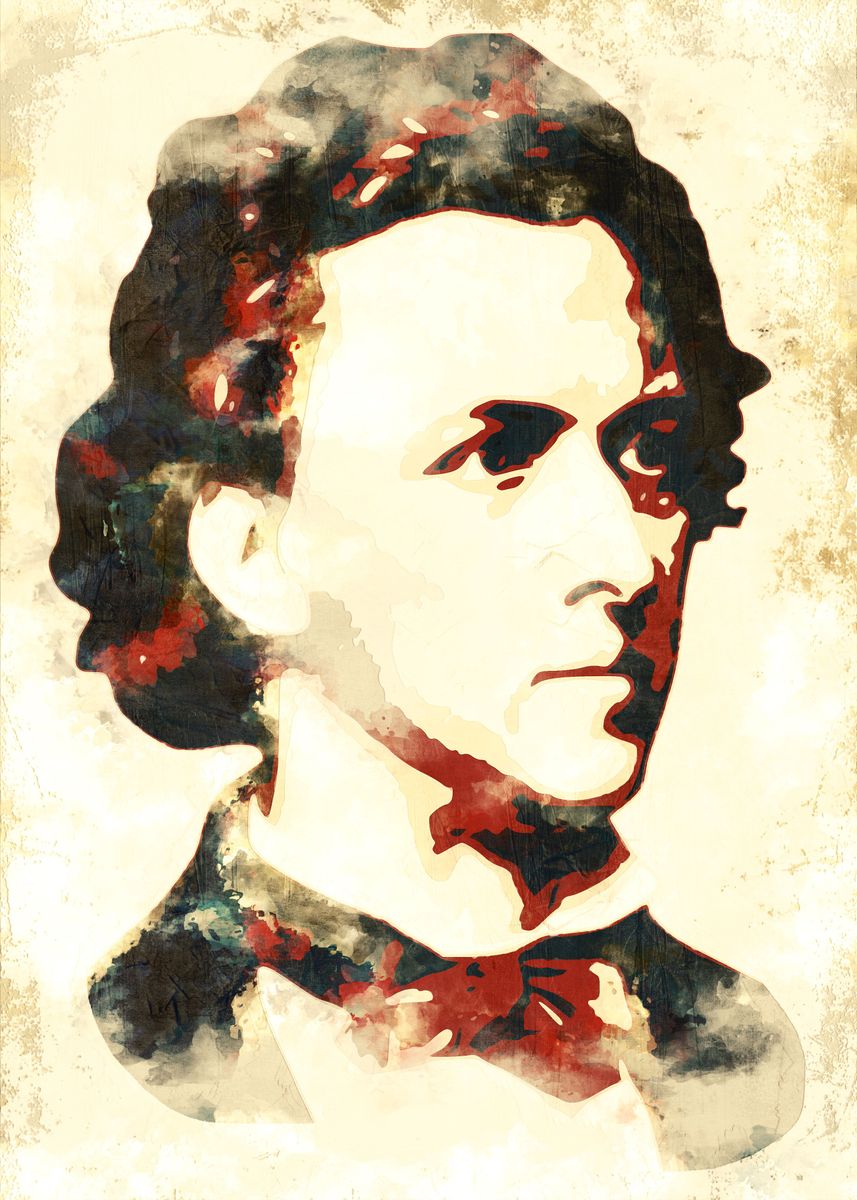 'Frederik Chopin' Poster, picture, metal print, paint by Filip Hellman ...