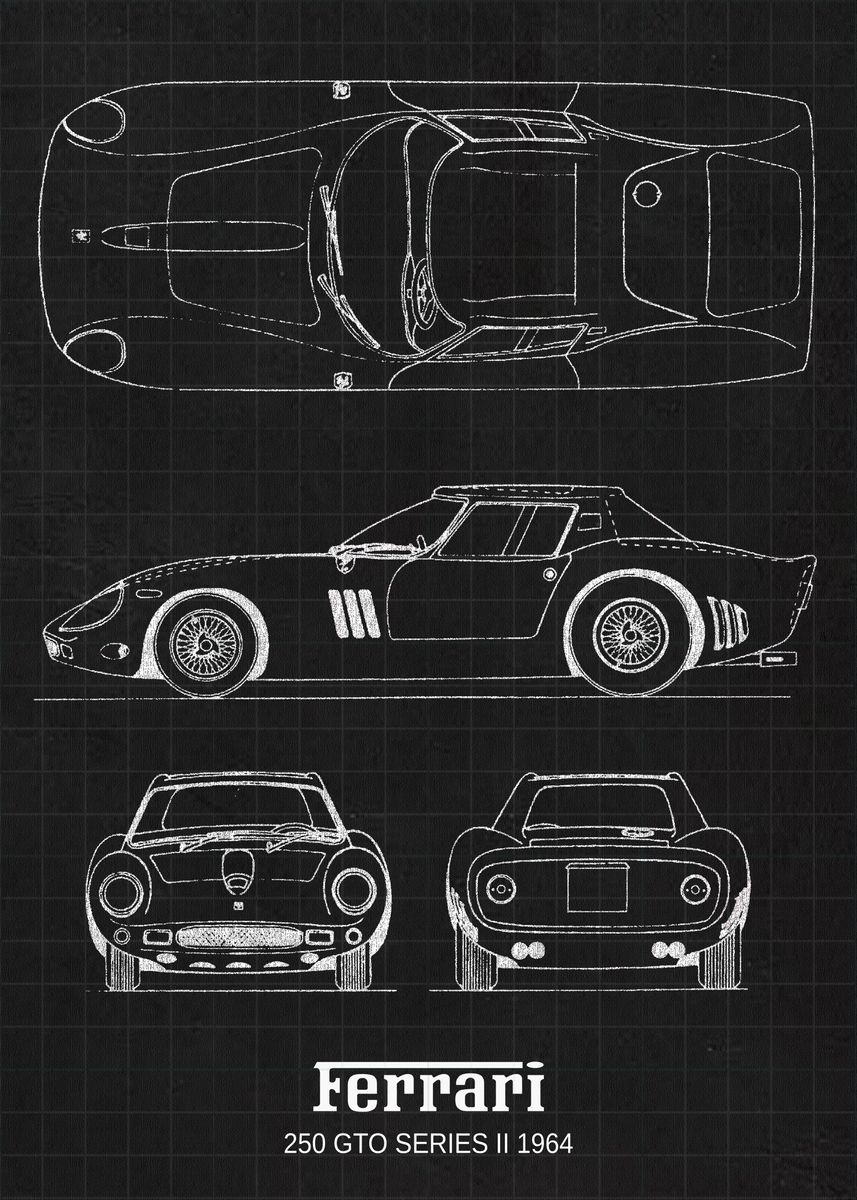 'Ferrari 250 GTO Series II ' Poster, picture, metal print, paint by ...