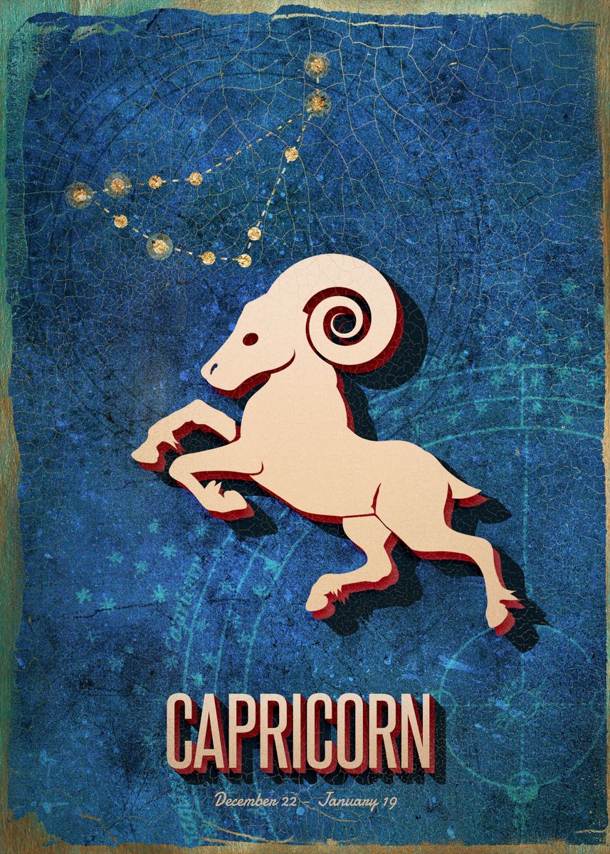 'CAPRICORN' Poster, picture, metal print, paint by Studio Six | Displate