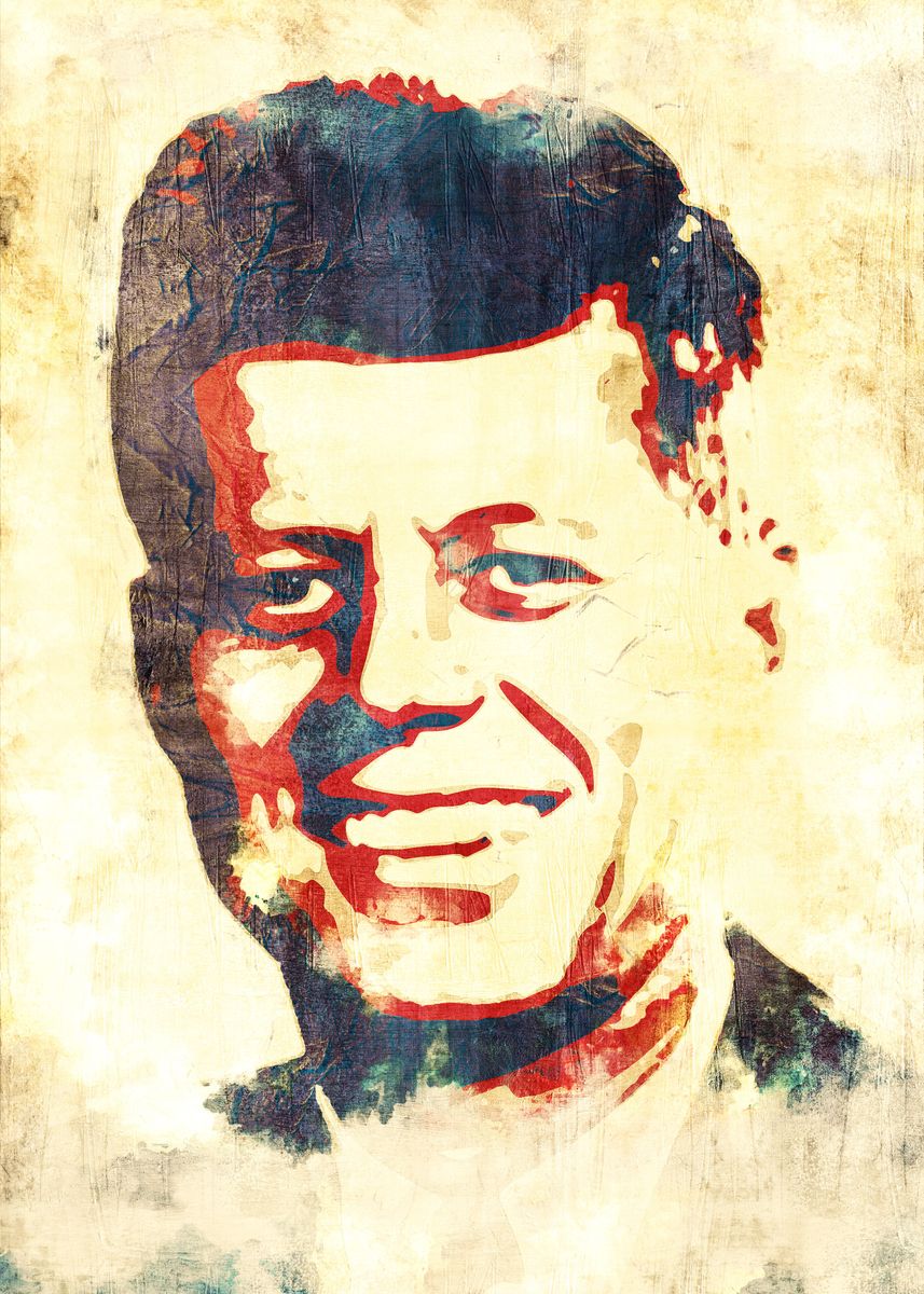 'John F Kennedy JFK' Poster, picture, metal print, paint by Filip ...