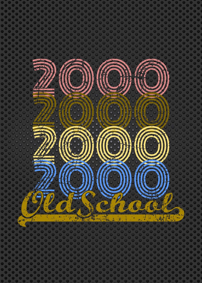 'Cool Old School 2000 Gift' Poster by Smiling Nerd | Displate