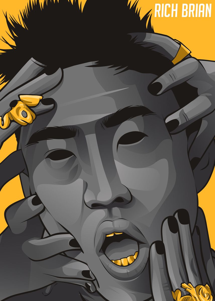 'Rich Brian' Poster, picture, metal print, paint by septian wijaya ...