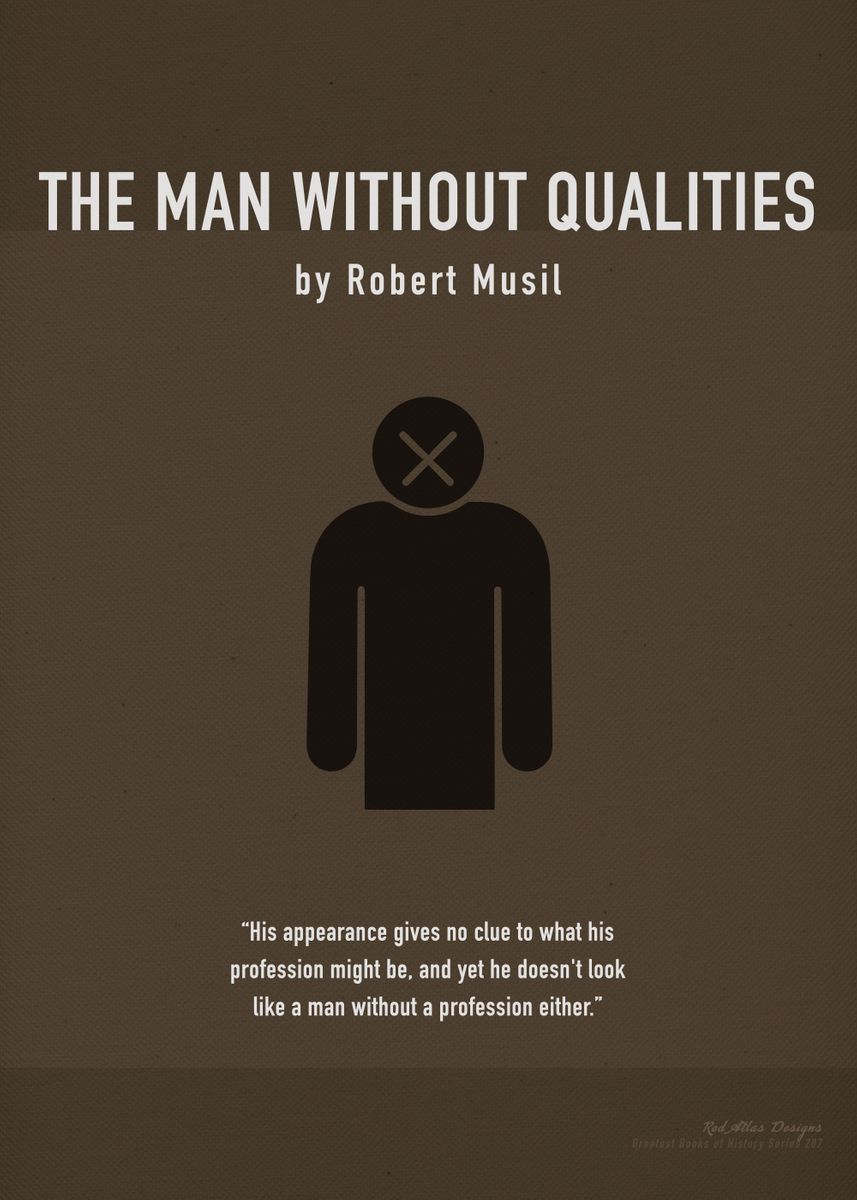 'The Man Without Qualities ' Poster, picture, metal print, paint by ...