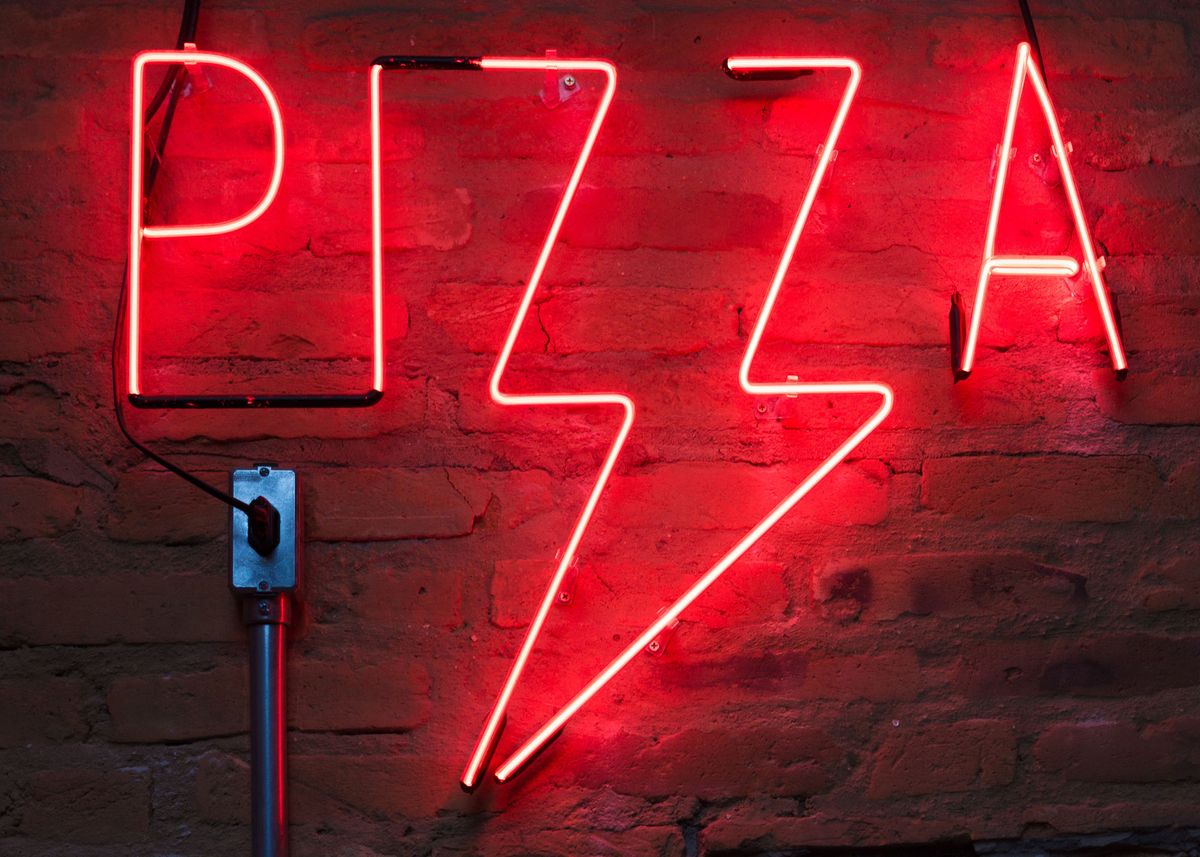 'Pizza Pink Neon Sign' Poster by Art Concept | Displate