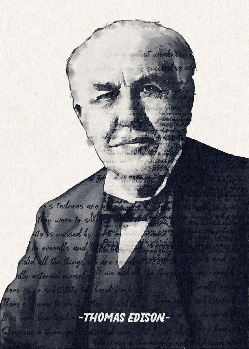 'Thomas Edison' Poster by aciel eden | Displate