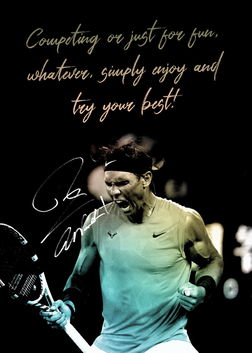 'Tennis Rafael Nadal Rafa' Poster, picture, metal print, paint by Team ...