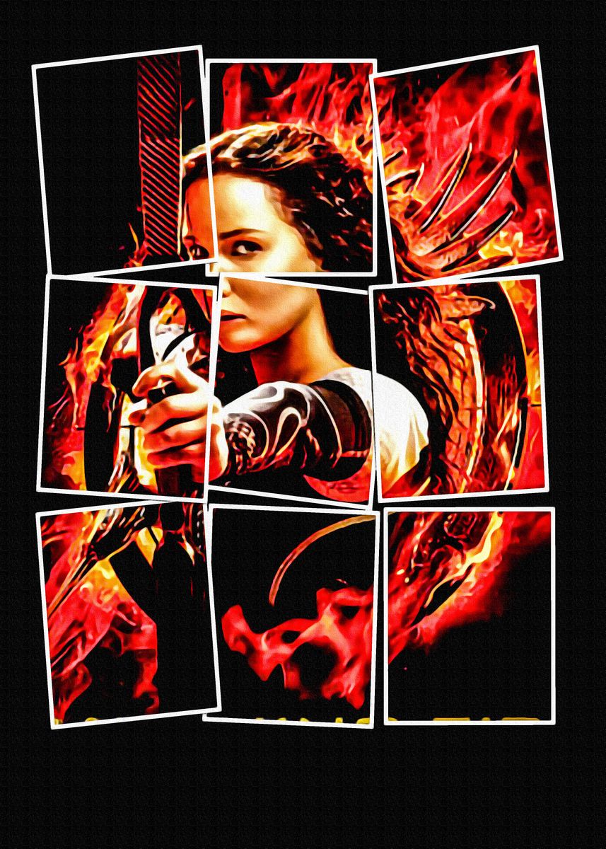 'CATCHING FIRE' Poster, picture, metal print, paint by Jeffery Anabelle ...