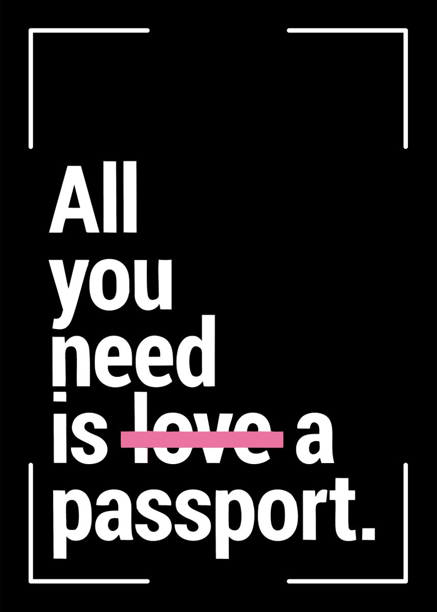 'passport' Poster, picture, metal print, paint by Fill Artwork | Displate