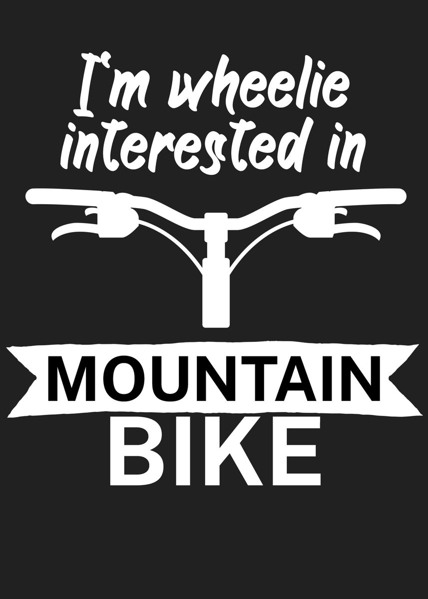 'Mountain Bike Wheelie' Poster by maxdesign | Displate