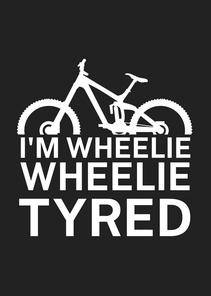 'Mountain Bike Wheelie' Poster, picture, metal print, paint by ...