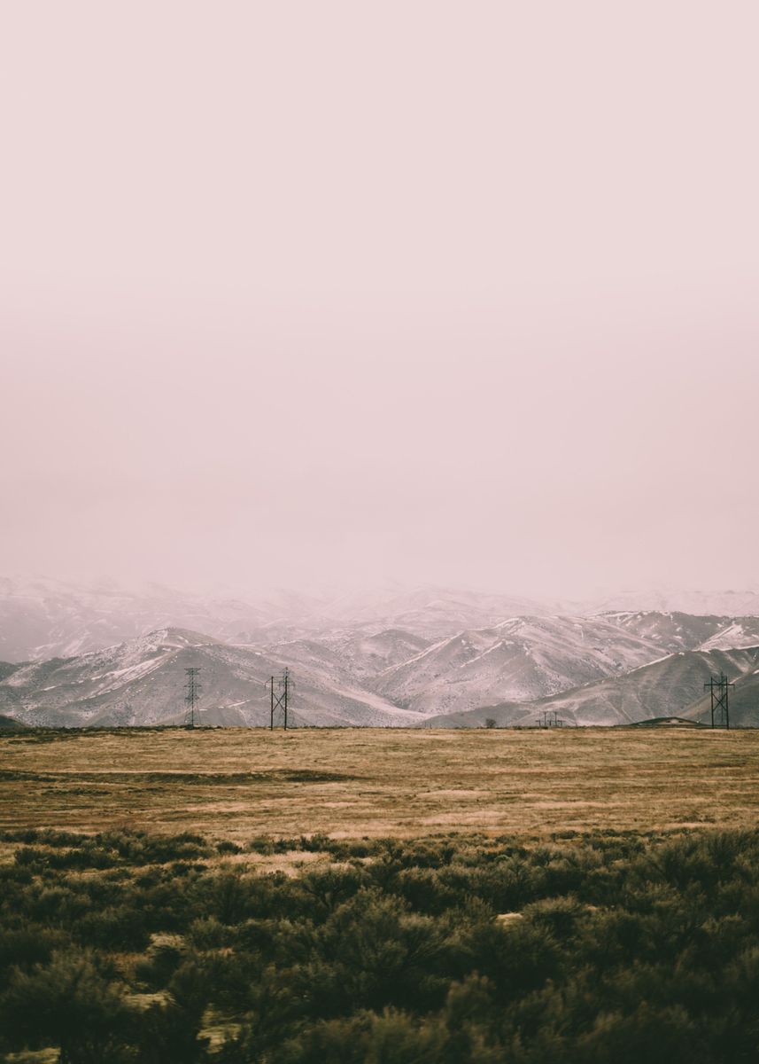 'snow mountain' Poster, picture, metal print, paint by DheYa Art | Displate