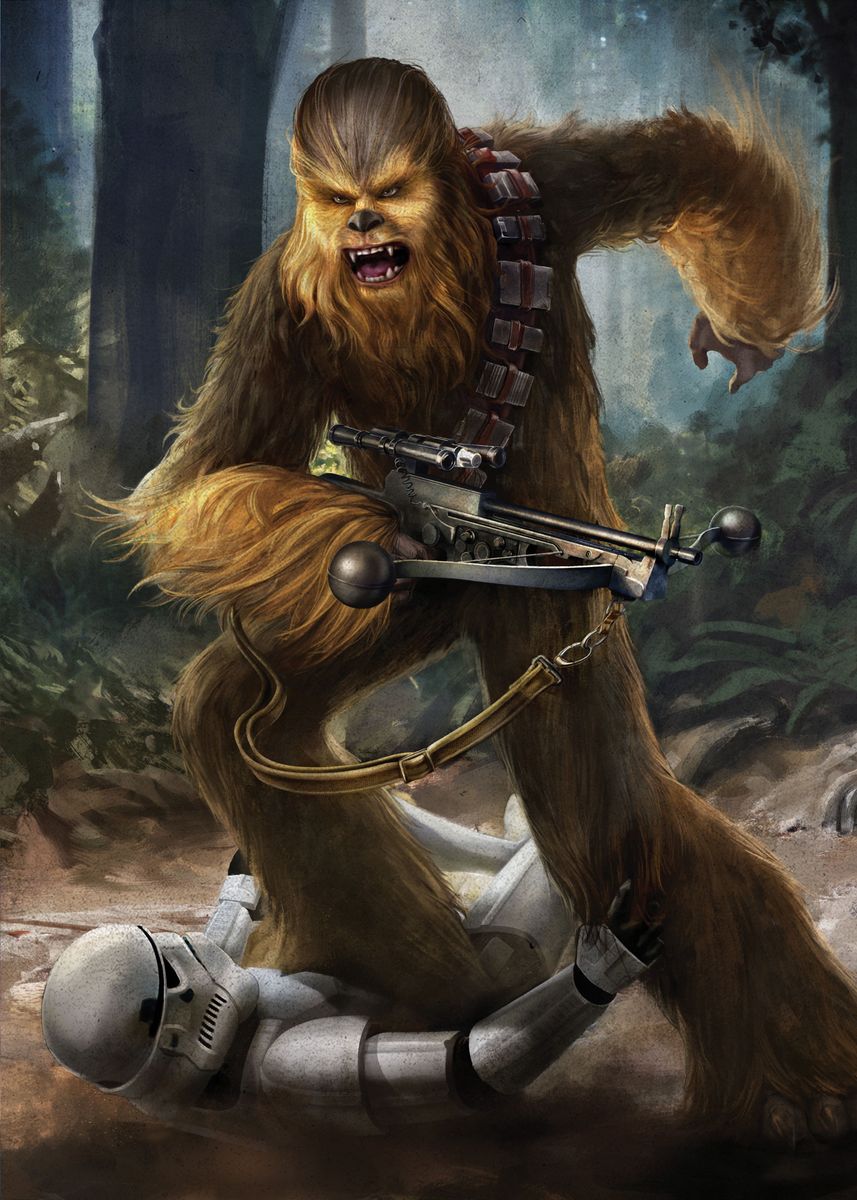 'Chewbacca' Poster, picture, metal print, paint by Star Wars | Displate