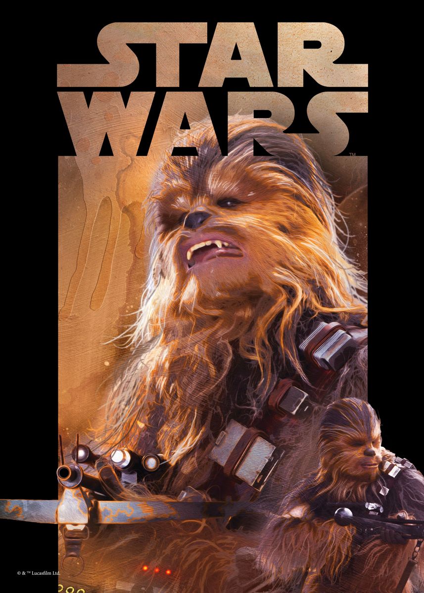 'Chewbacca' Poster, picture, metal print, paint by Star Wars | Displate