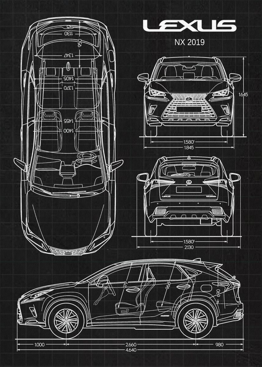 'Lexus NX 2019' Poster, picture, metal print, paint by DAVID CARL ...