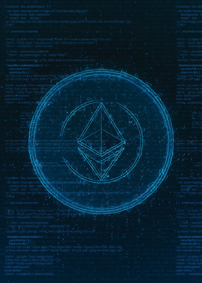 'Ethereum cryptocurrencies' Poster, picture, metal print, paint by ...