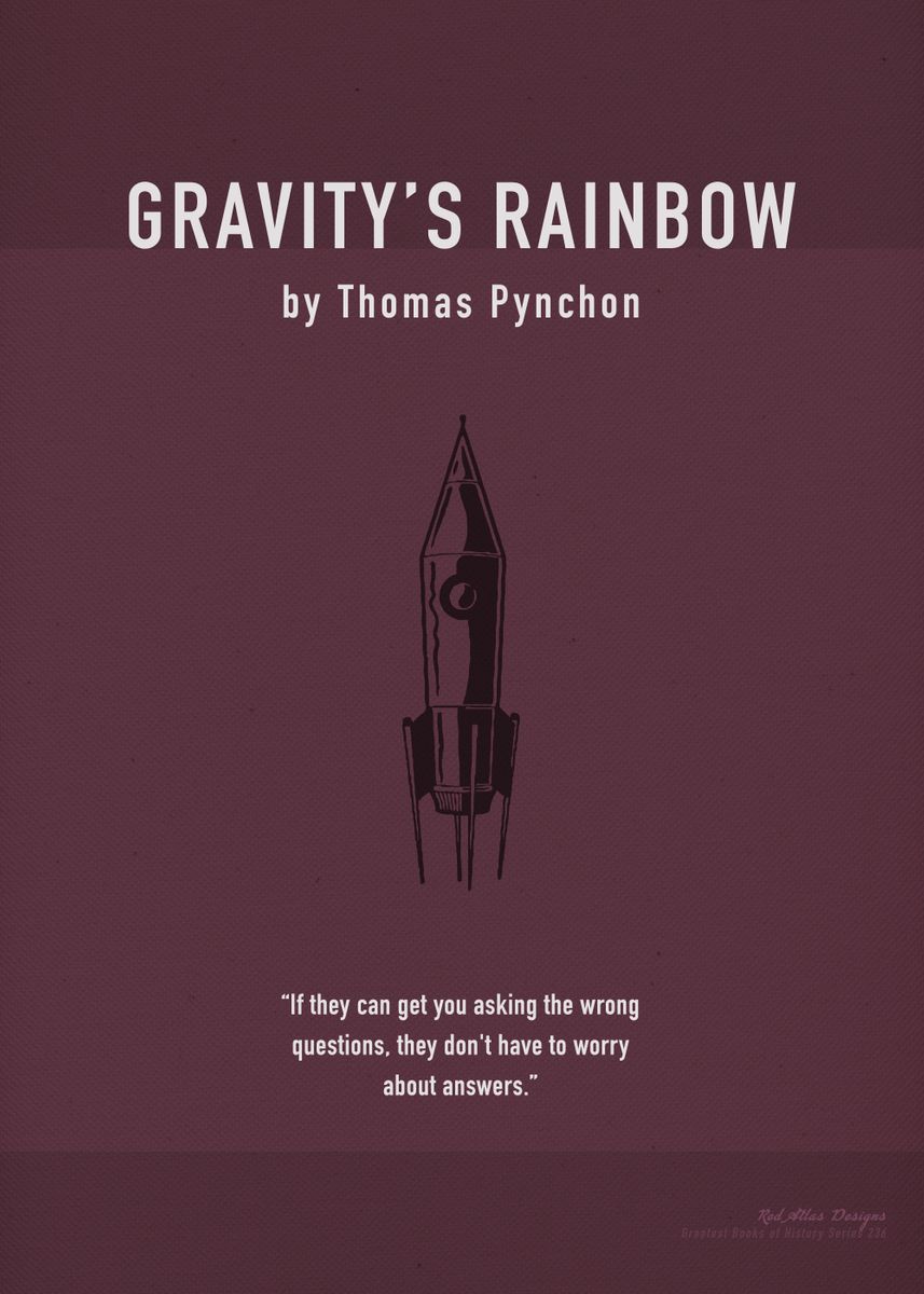 'Gravitys Rainbow Book Art' Poster, picture, metal print, paint by Design Turnpike | Displate