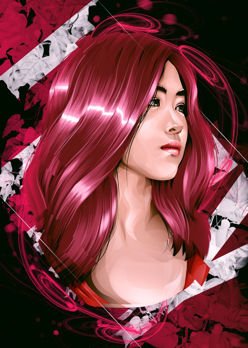 'Itzy Ryujin' Poster, picture, metal print, paint by Benzon | Displate