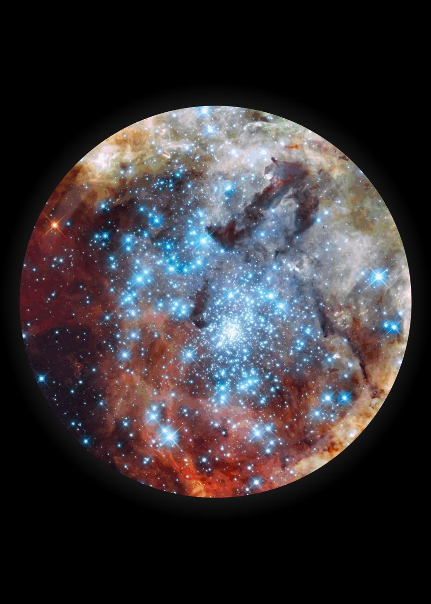 'Star Clustering' Poster, picture, metal print, paint by Josh B | Displate