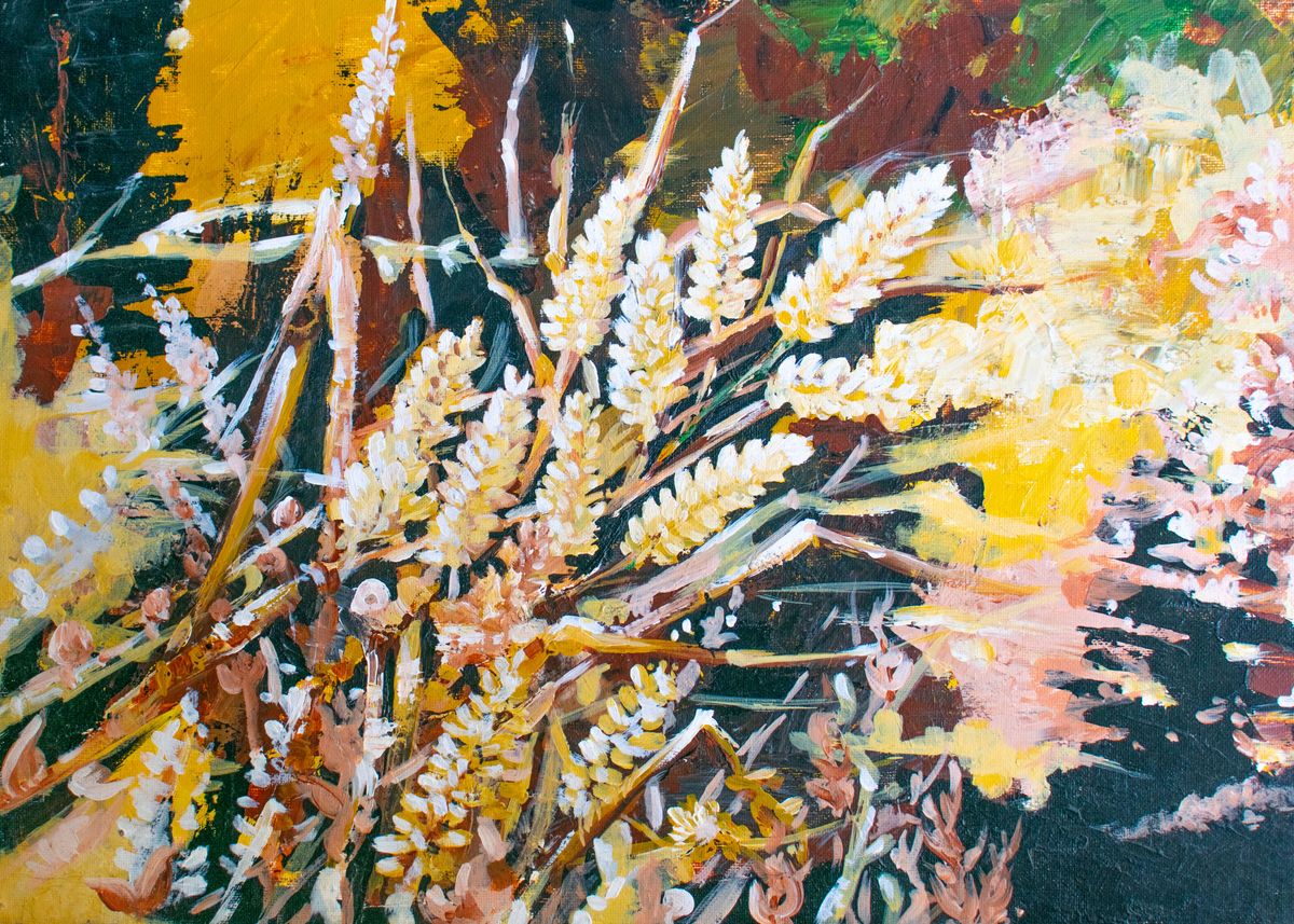 'Wheat Crop Abstract Art' Poster by LoveFromArtist | Displate